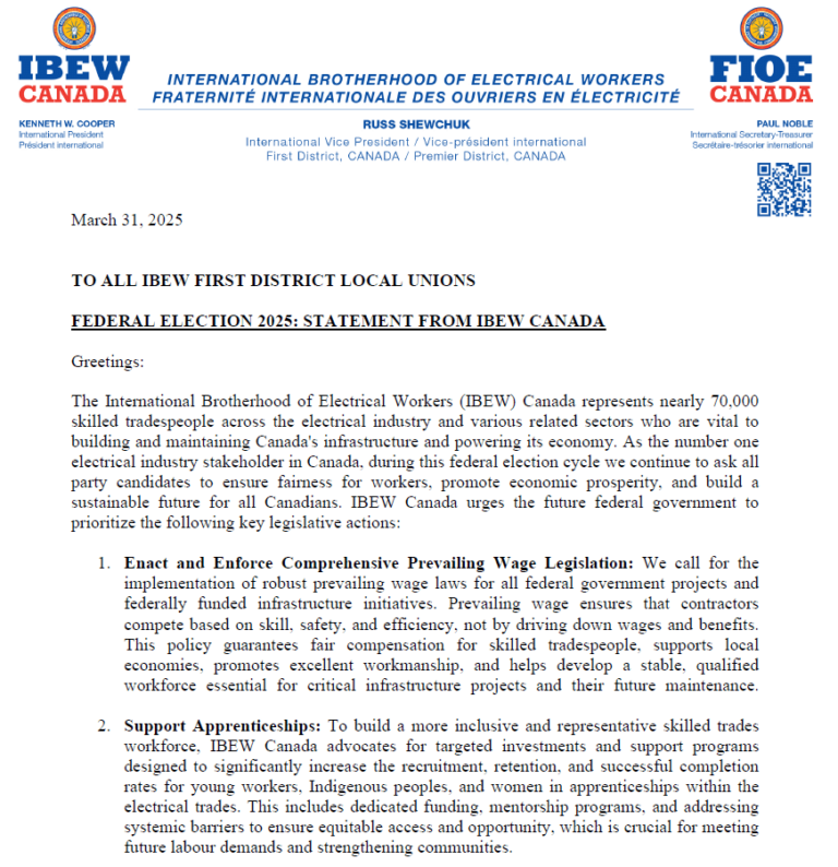 IBEW 37 - Canadian Electrical Worker